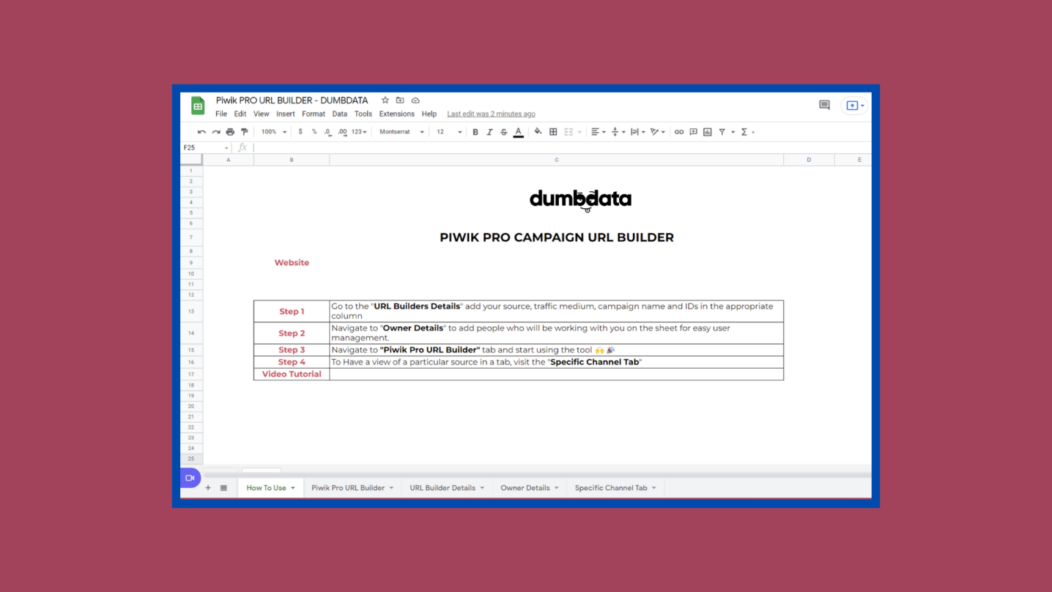 implementation worksheet - DumbData