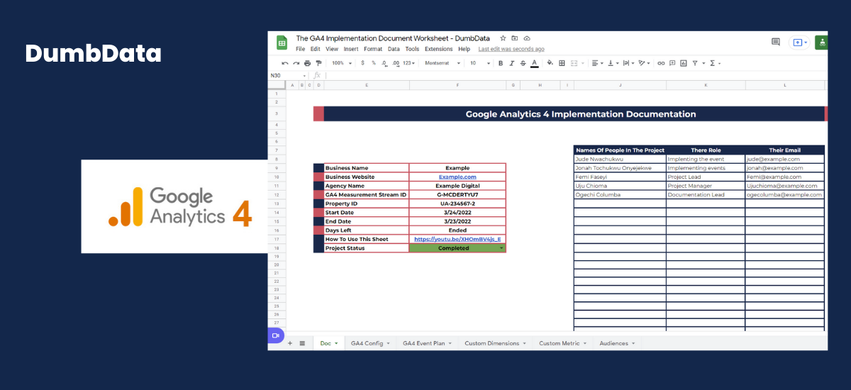 GA4 Implementation - DumbData GA4 Implementation - DumbData