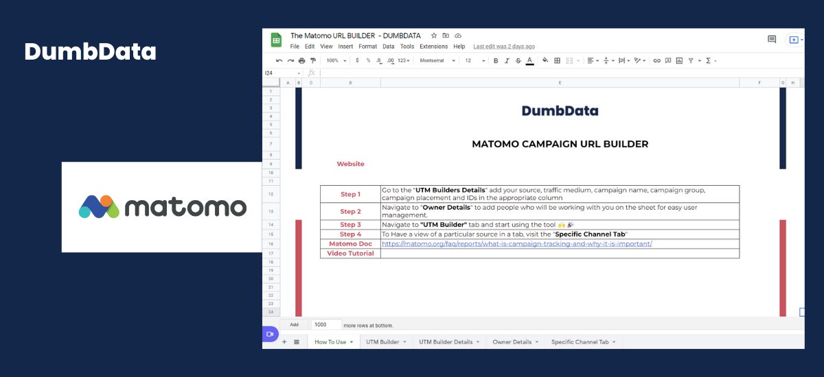 Matomo Campaign URL Builder Worksheet - DumbData