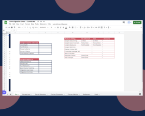 GA4 Migration Sheet - DumbData