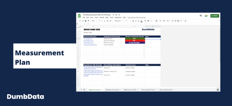 Measurement Plan Worksheet - DumbData