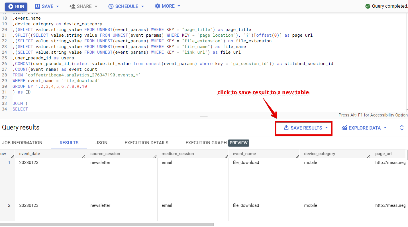 GA4 File Download Event Analysis In Big Query + Looker Studio