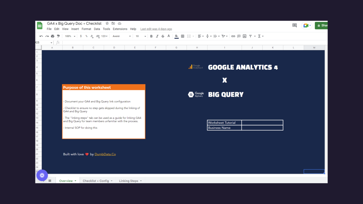 E-commerce DataLayer Audit Worksheet – DumbData