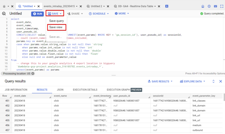 Real-time Reporting In GA4 Using Big Query and Looker Studio - Part 1