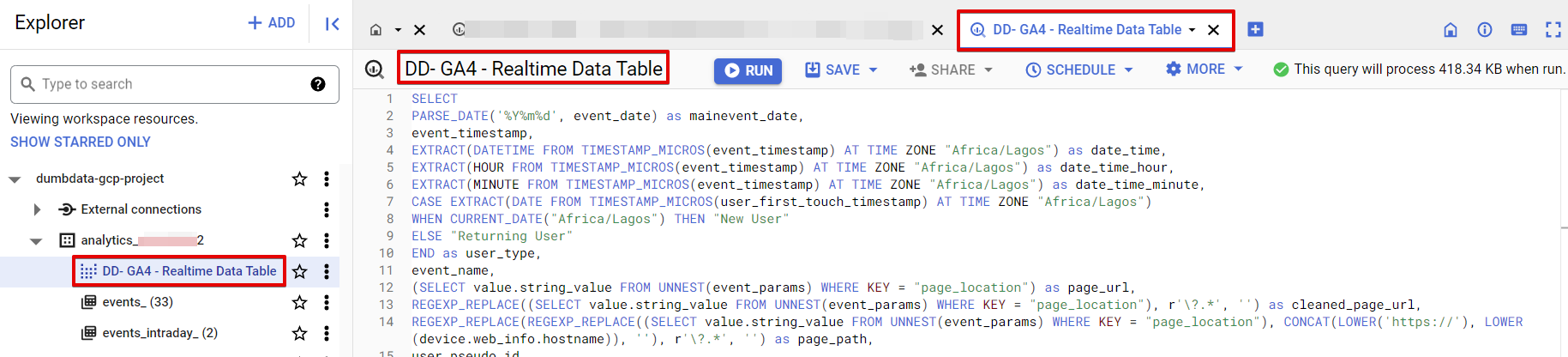 Real-time Reporting In GA4 Using Big Query and Looker Studio - Part 1