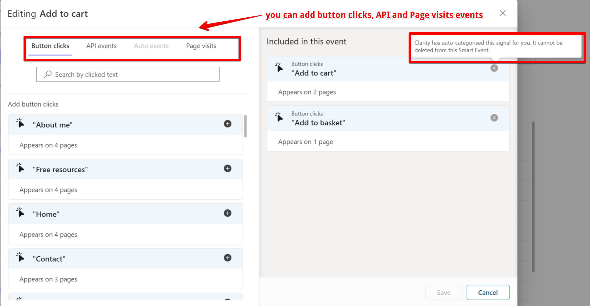 Smart Events In Microsoft Clarity: A-Z of Event Tracking In Clarity - DumbData
