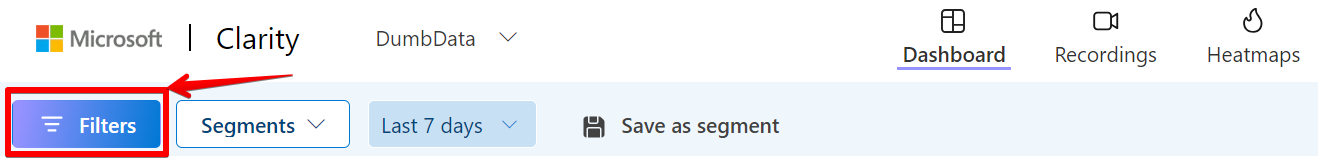 Filtering By UTMs and Exclusive GA4 UTMs In Microsoft Clarity