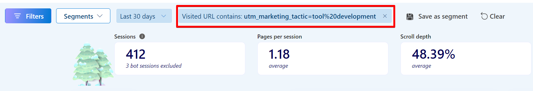 Filtering By UTMs and Exclusive GA4 UTMs In Microsoft Clarity