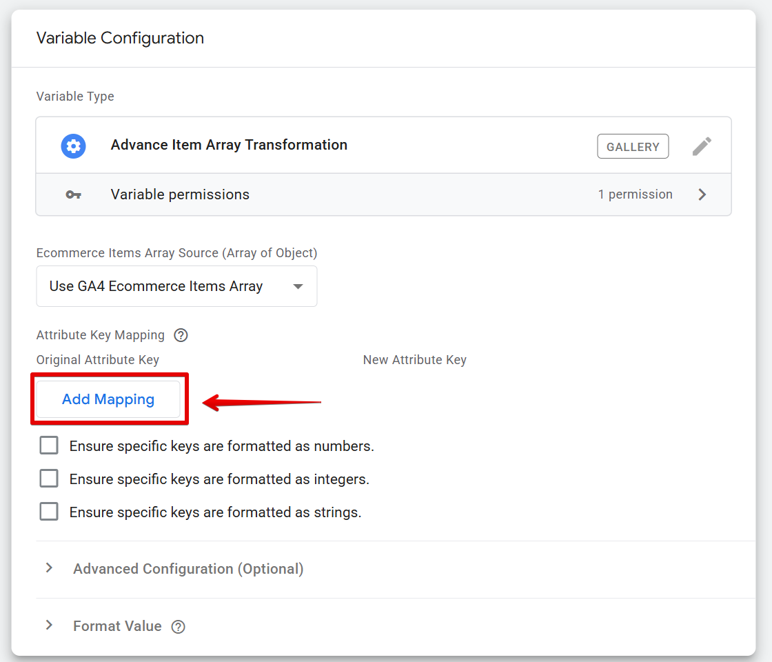 Ecommerce Item Array Mapping In GTM (No Code Method)
